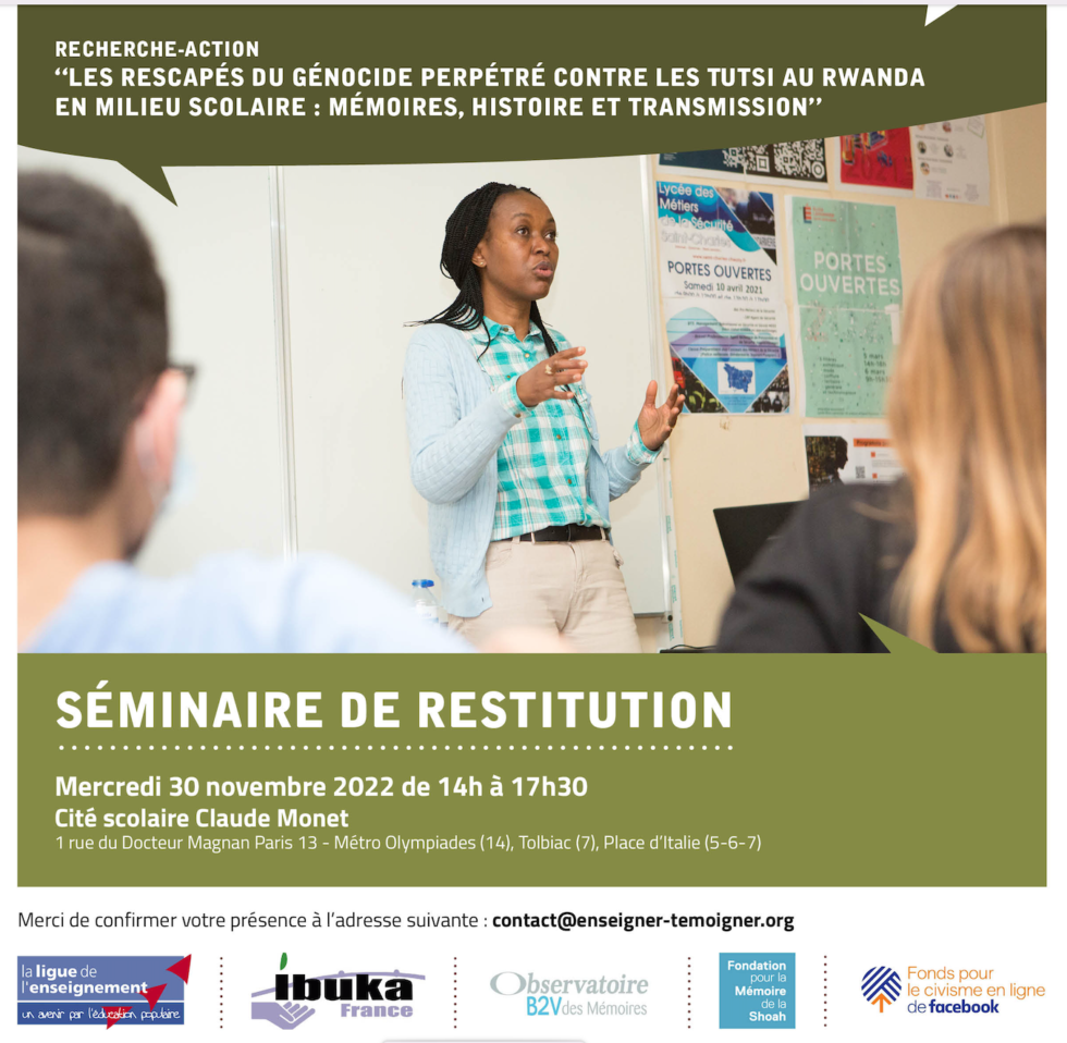 Ibuka France – MÉMOIRE, JUSTICE ET SOUTIEN AUX RESCAPÉS